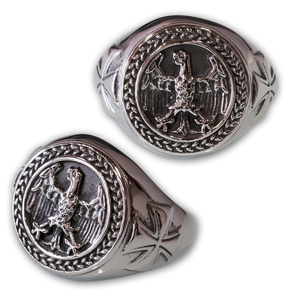 German Eagle Stainless Steel Signet Ring Rings Rings for Men Signet Rings